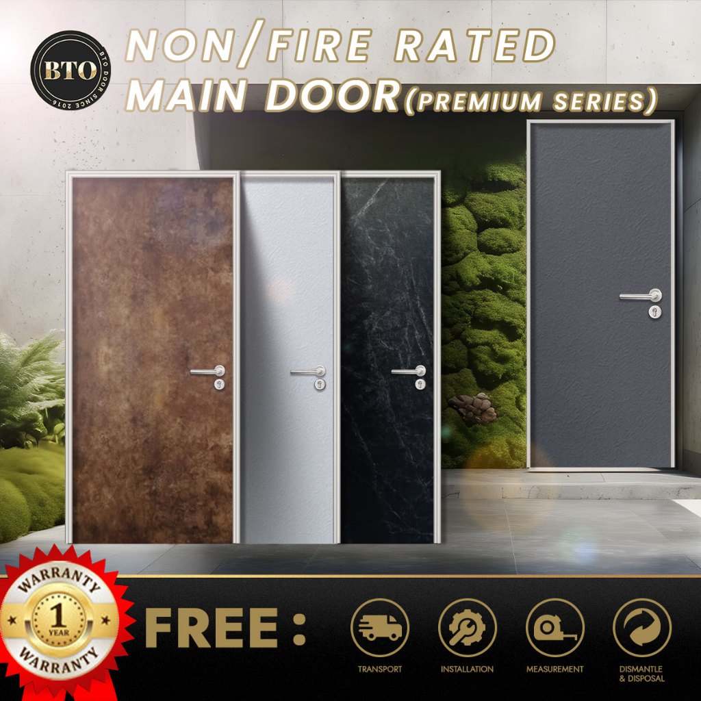 Non Fire Rated / Fire Rated Main Door, HDB Door, Laminate Door, Premium ...