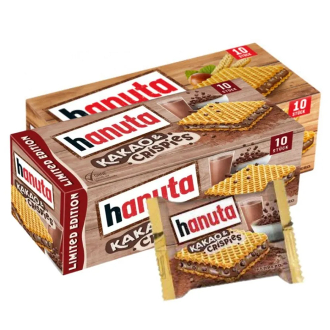 Ferrero Hanuta Hazelnut Wafer Kakao 220G/ Product of Germany | Shopee ...