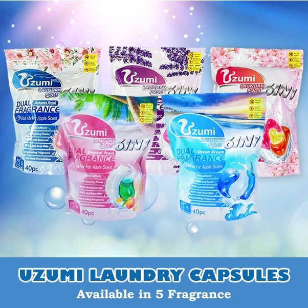 Uzumi Dual Scent Washing Detergent Laundry Capsules Laundry Pods ...