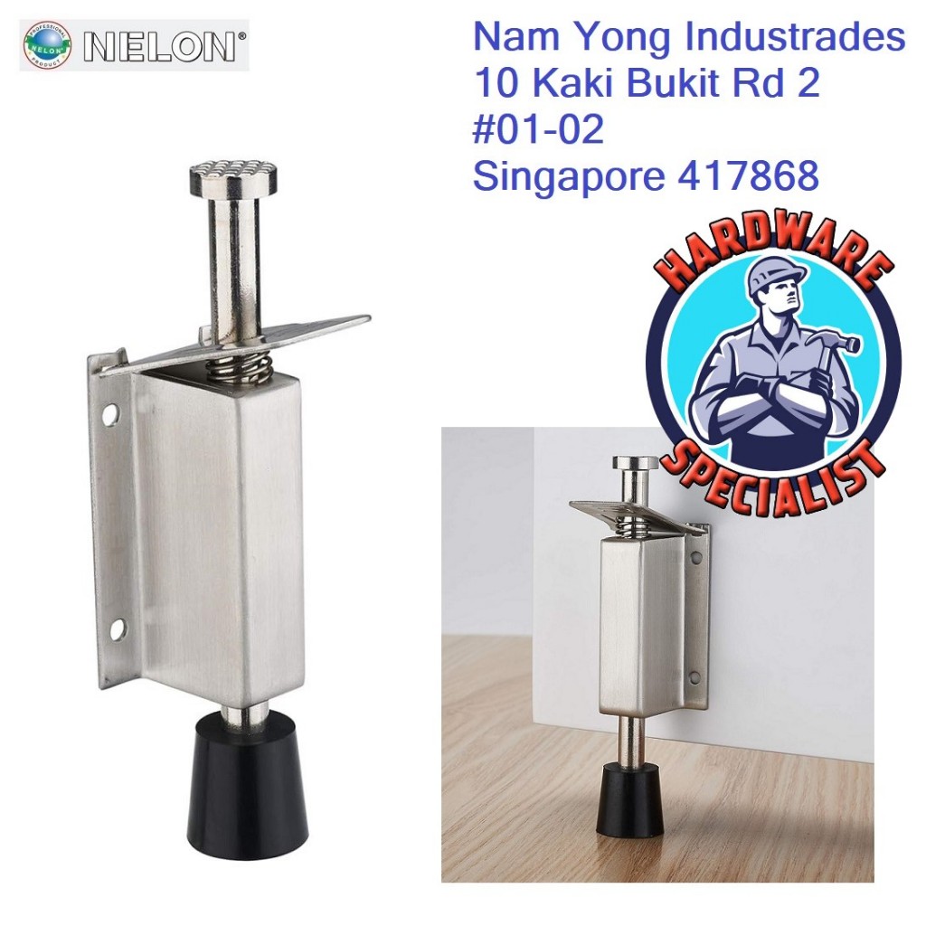 Nelon Stainless Steel Step On Door Stopper | Shopee Singapore