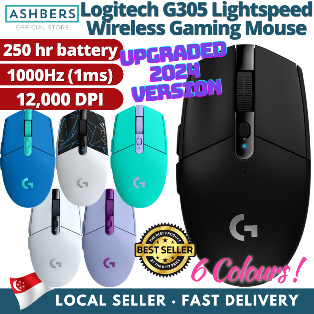 Logitech G304 LIGHTSPEED Wireless Gaming Mouse, Hero 12K Sensor, 12,000 ...