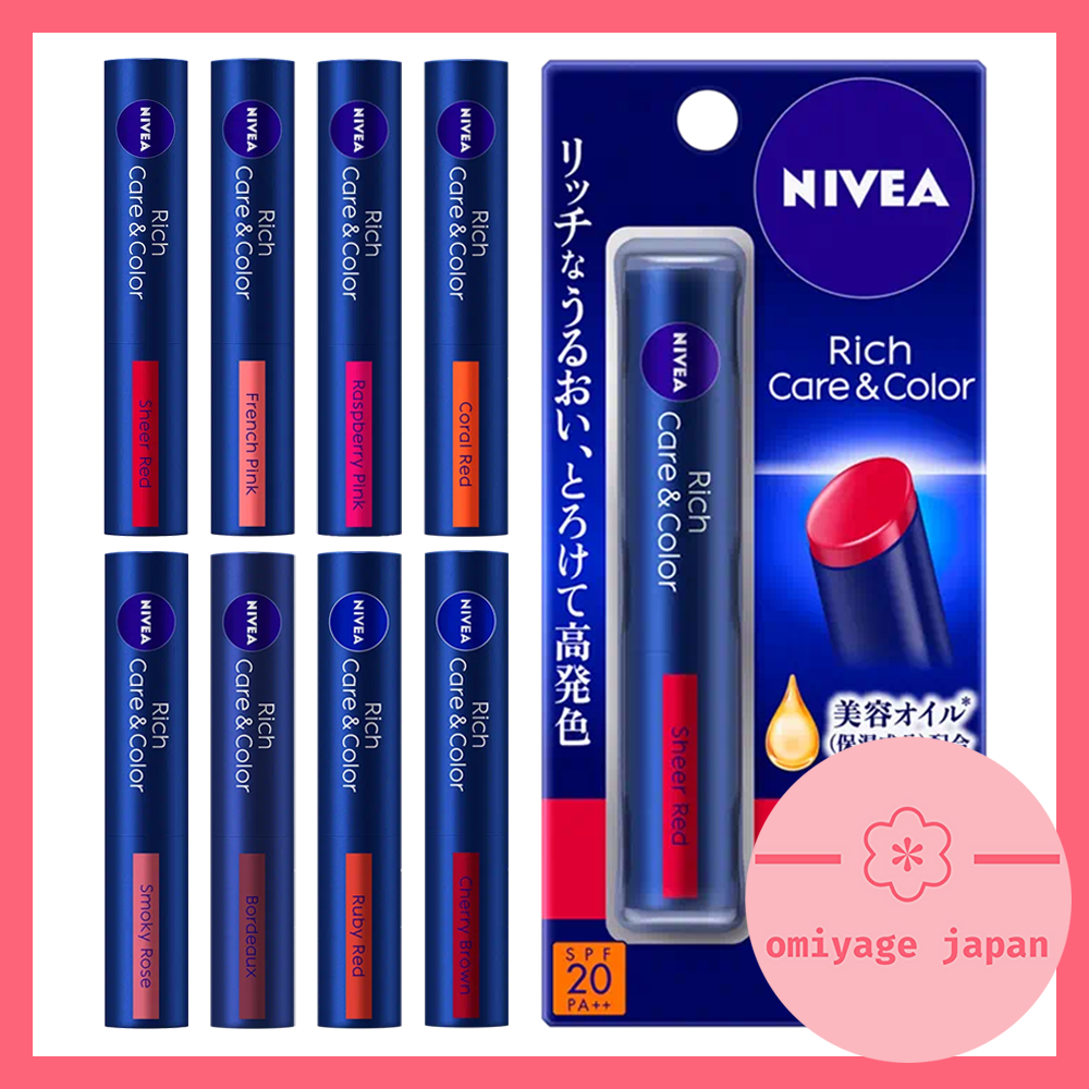 NIVEA | Rich Care & Color Lip Balm - 2g / 8 colors | Shopee Singapore