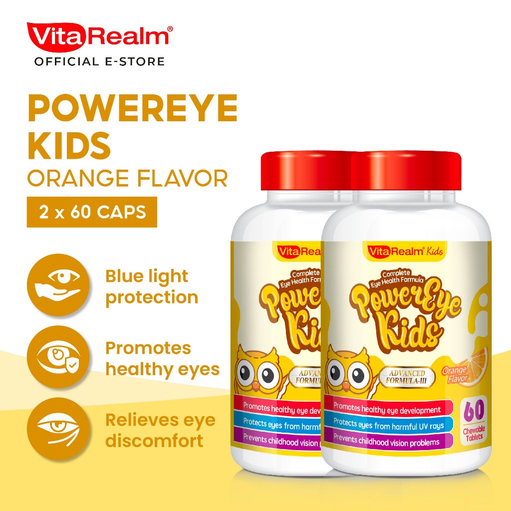 [Bundle of 2] VitaRealm PowerEye Kids 60s | Lutein Eye Lutein ...