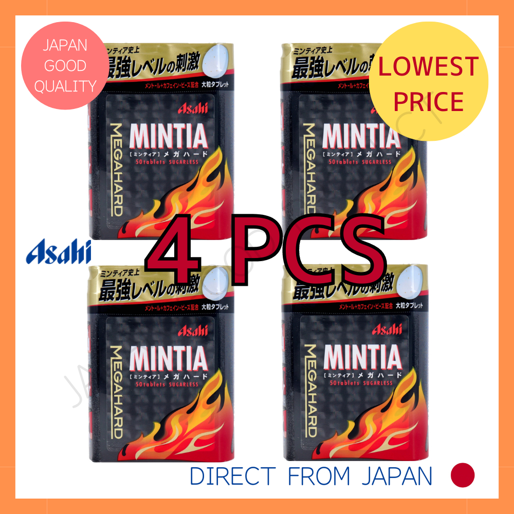 🍃Bandle of 4🍃ASAHI Mintia Mega Hard Large Tablets 50 tablets🍃/Contains ...