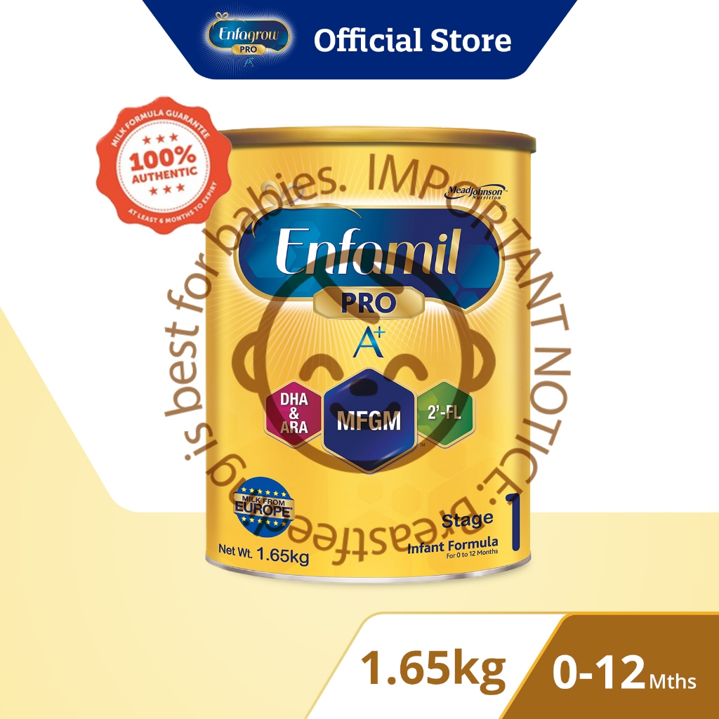 Enfamil Pro A+ Stage 1 Infant baby Milk Powder Formula (1.65kg ...