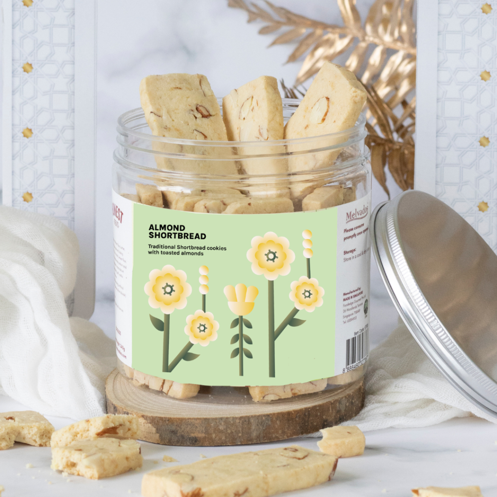 Melvados - Almond Shortbread Jar (No Sugar Added)(Halal) | Shopee Singapore