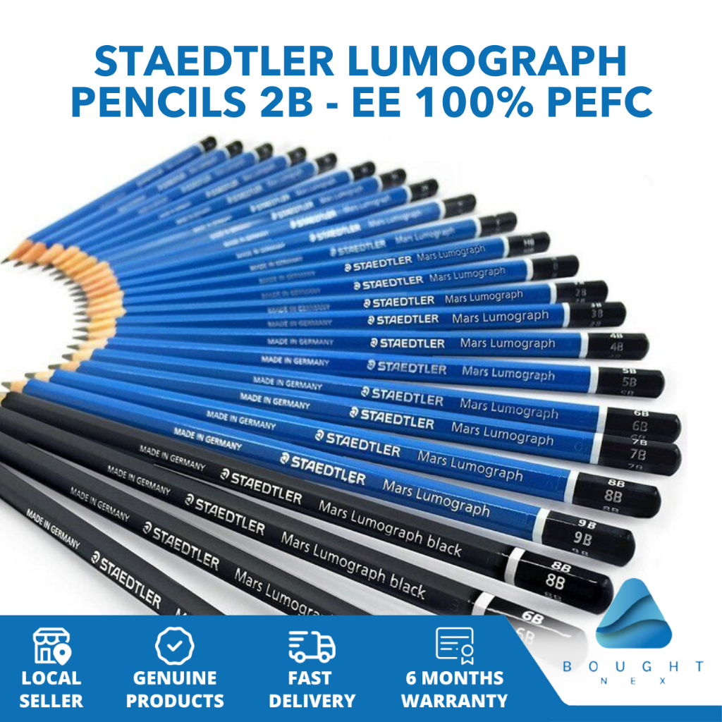 STAEDTLER Lumograph 2B Pencils - 100% PEFC Certified, High Quality ...