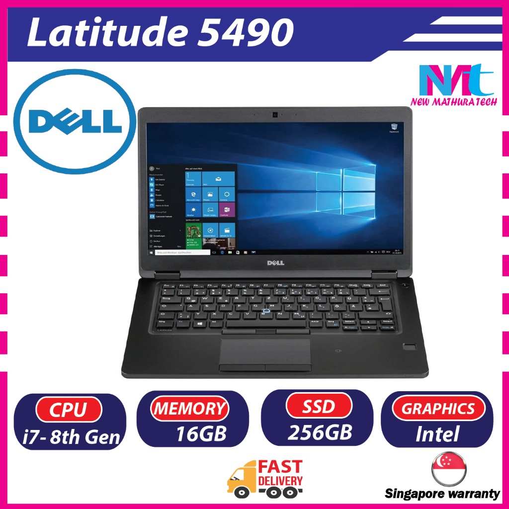 Dell Latitude 5490, 8th Gen Intel Core i7, 16GB Memory,256GB SSD, 14 ...