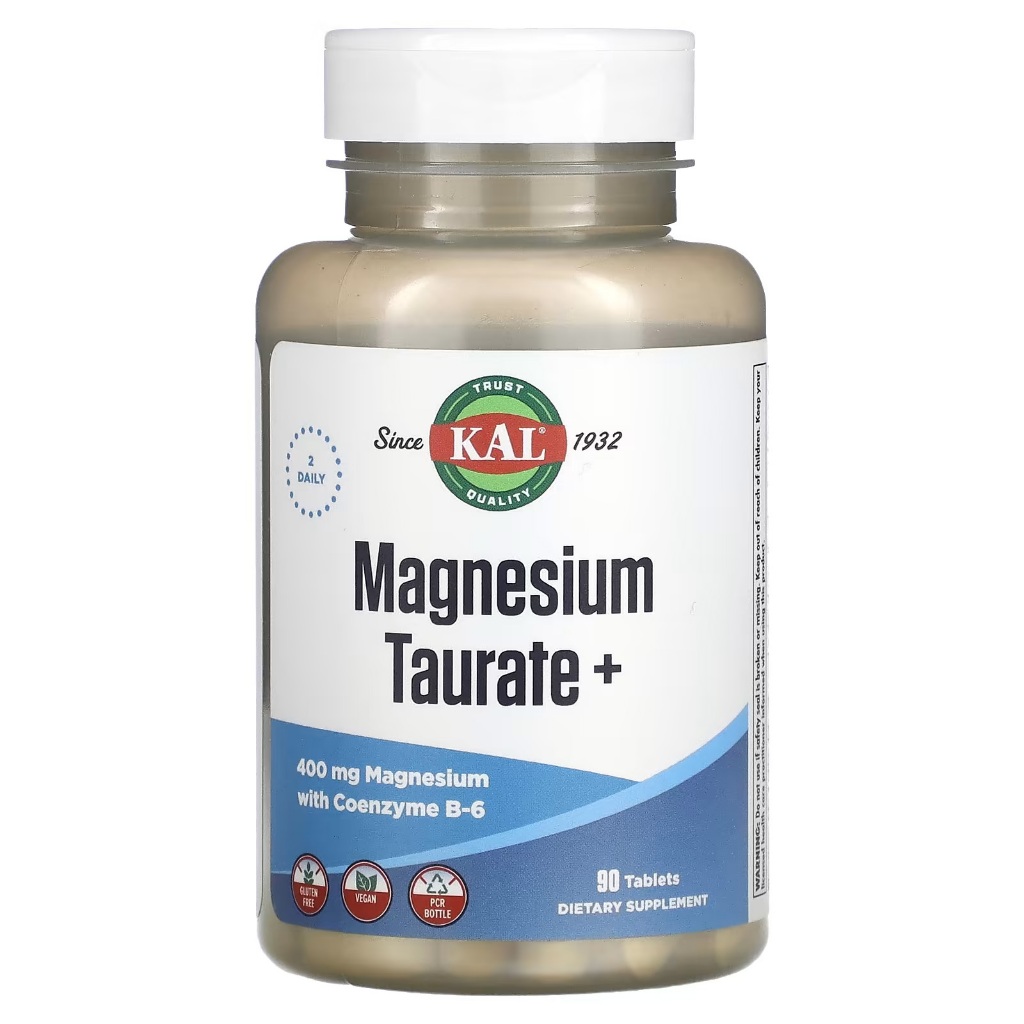 KAL Vitamins Magnesium Taurate+ 90 Tablets / 180 Tablets 400mg ...