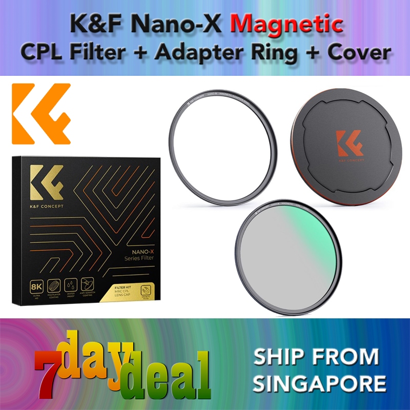 K&F Nano-X Magnetic CPL Filter + Adapter Ring + Cover (Circular Polarizer) | Shopee Singapore