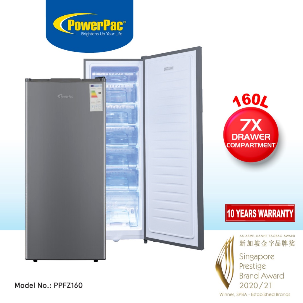 PowerPac Chest Freezer, Upright freezer, Freestanding Freezer 160L ...