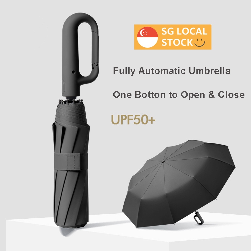 Umbrella Fully Automatic UV-protective 3 Fold 10 Ribs Strong Wind ...
