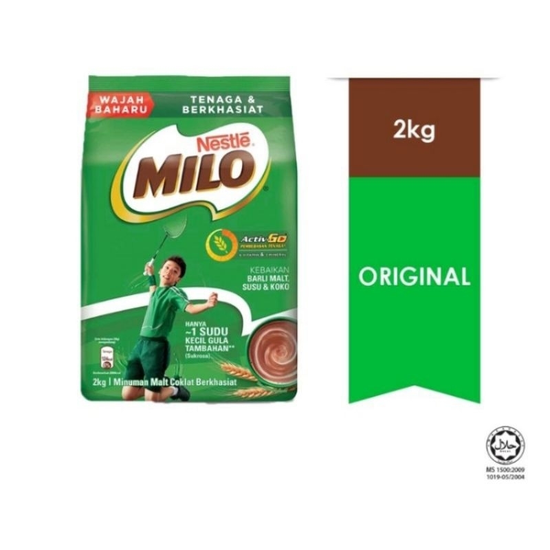 MILO Refill ACTIV-GO Original POWDER [2 Kg] | Shopee Singapore