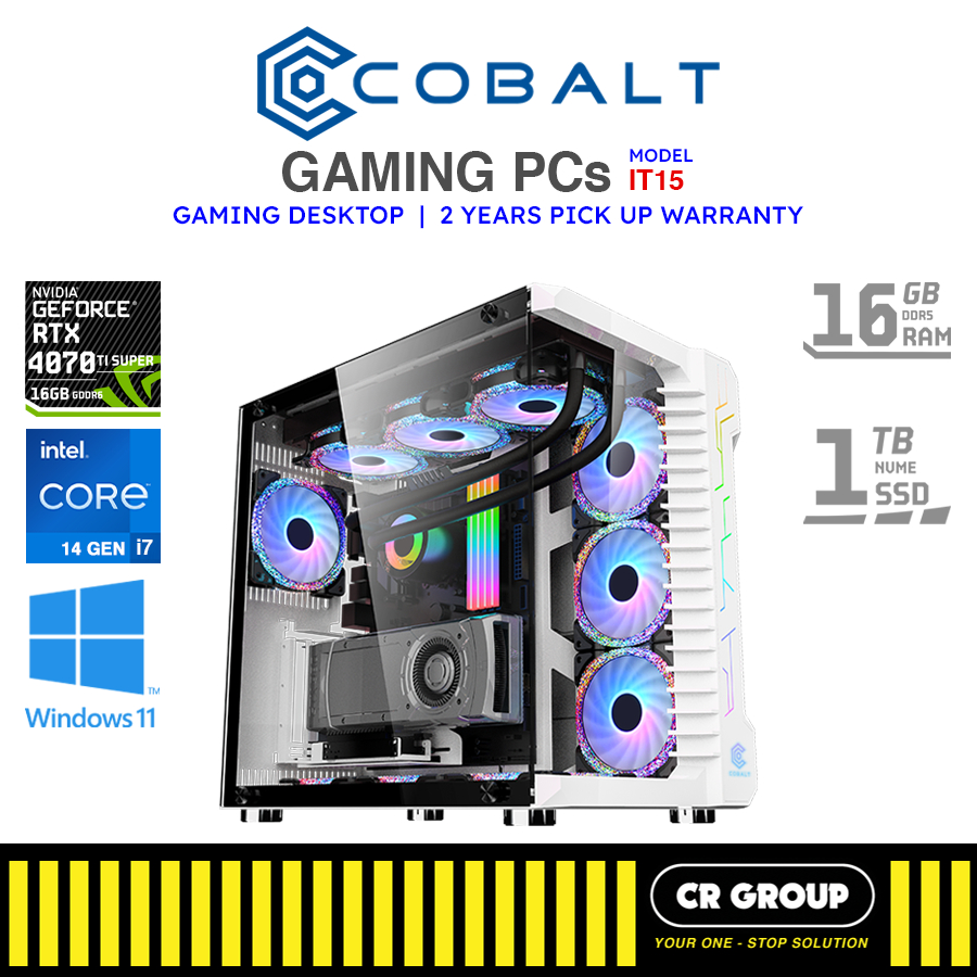 Cobalt Gaming Desktop PC IT15 - Intel i7-14700F - GeForce RTX 4070 ...