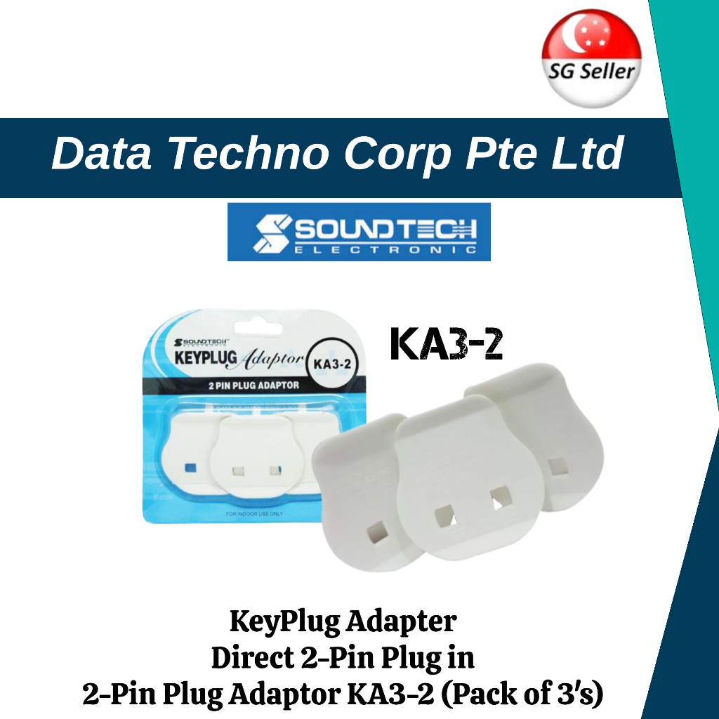 SG READY STOCK - SOUNDTEOH KA3-2 2-PIN DIRECT KEYPLUS ADAPTER WHITE ...
