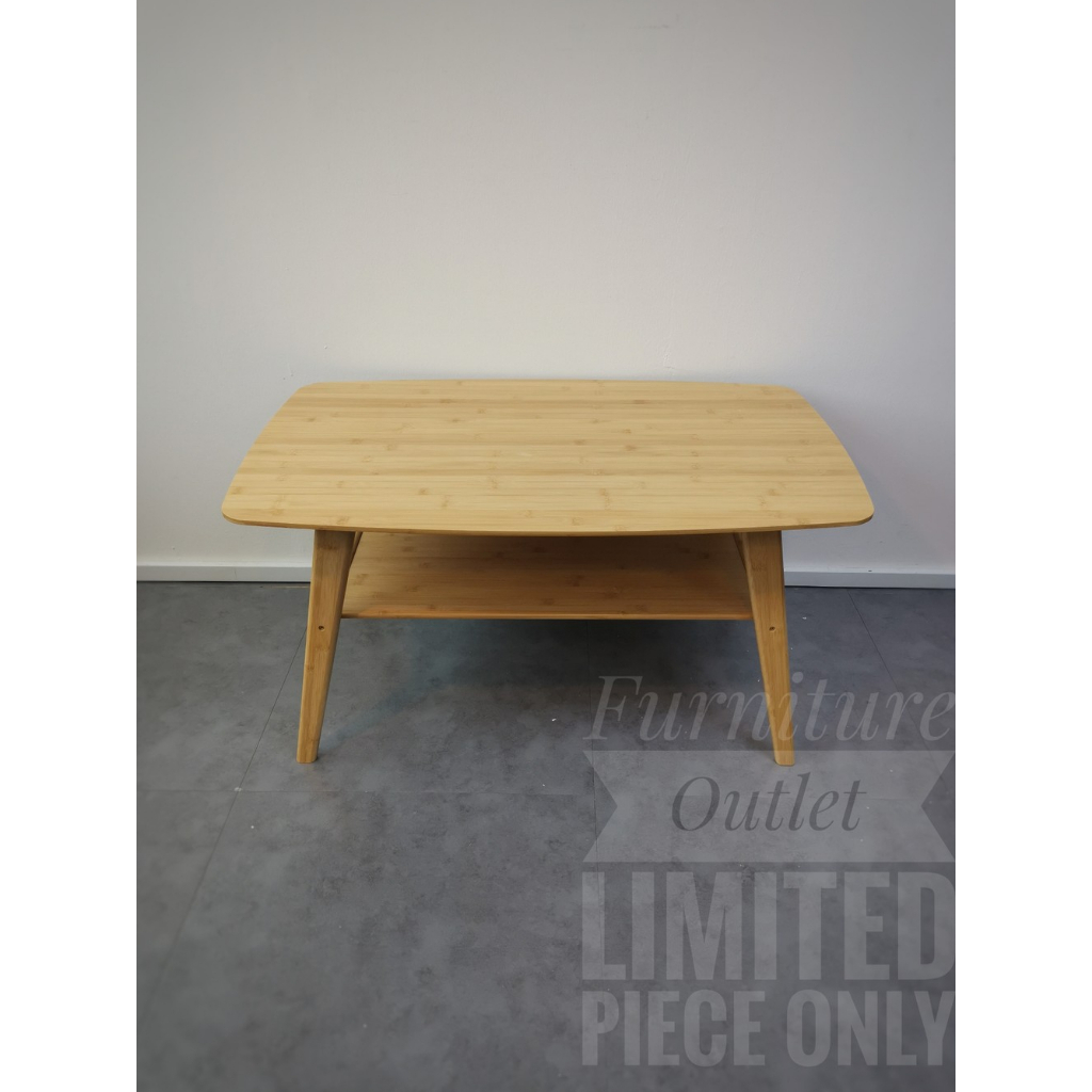[SG Seller] Minimalist Solid Bamboo Coffee Table/Living Room Double ...