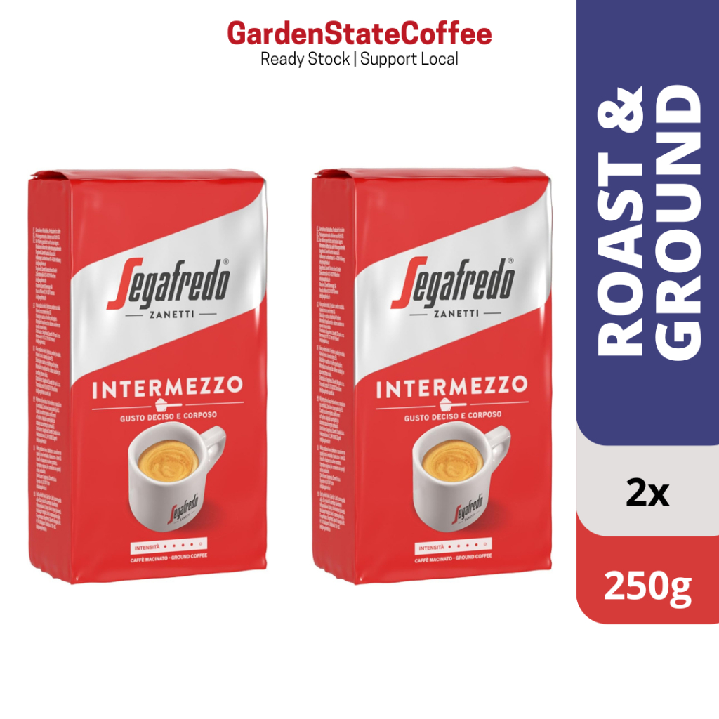 (2 packs of 250g) Segafredo Intermezzo, Roast & Ground Coffee. Medium ...