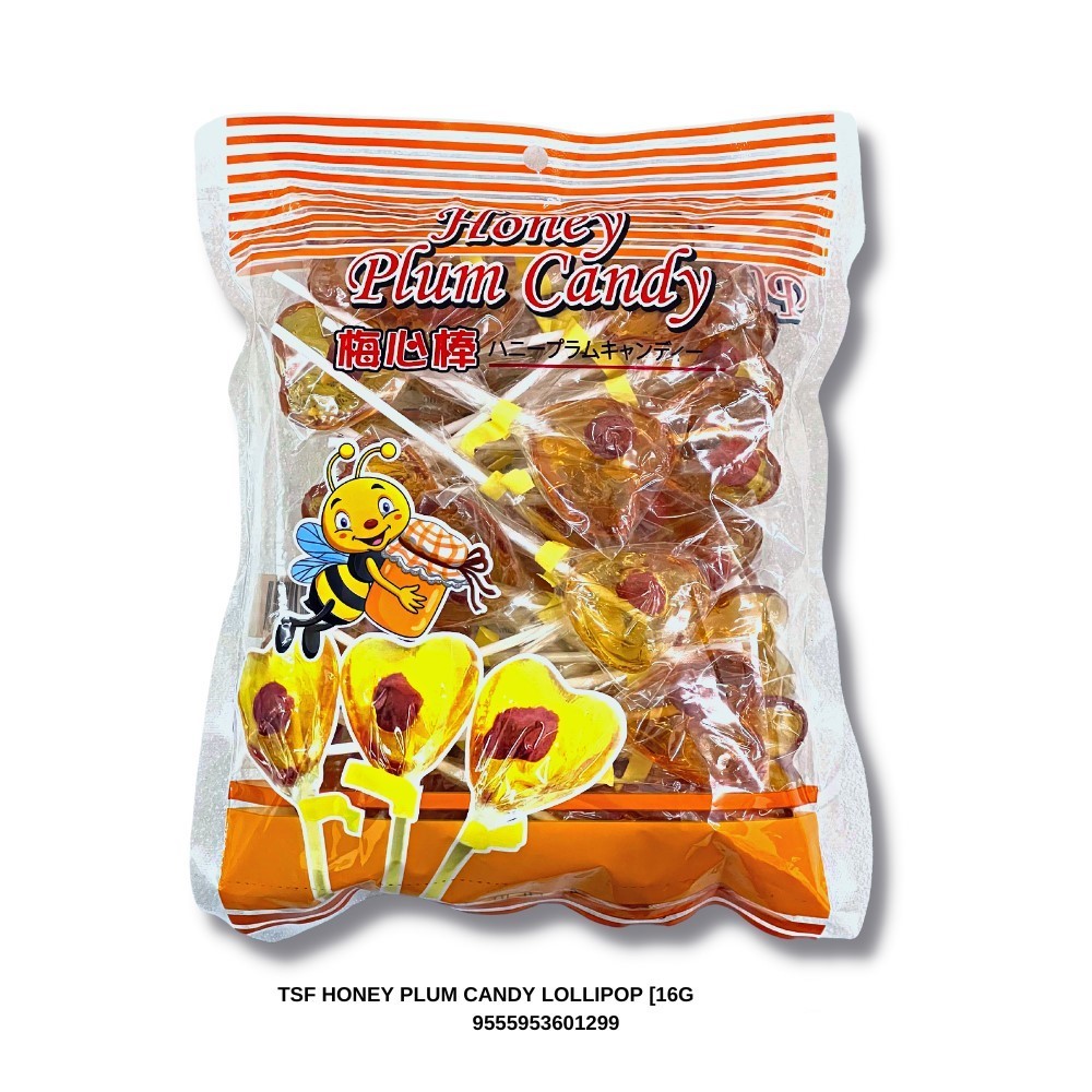 Honey Plum Candy - 16g/pc Honey Plum Lollipop 梅心棒棒糖 Heart Shape Plum ...