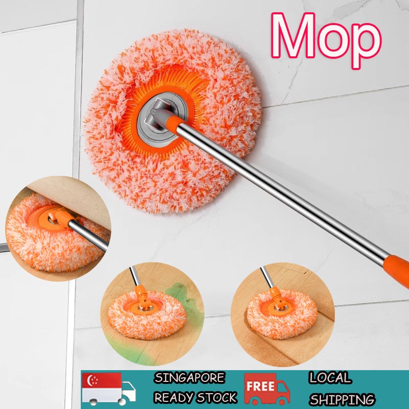 [SG]Adjustable Telescopic Mop Removable Washable Spin Mop Household ...