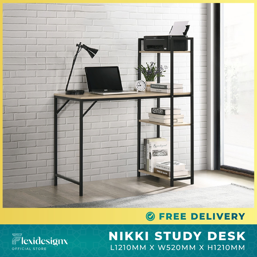 Study Desk Simple Design/Metal Frame Working Table /Shelving Table ...