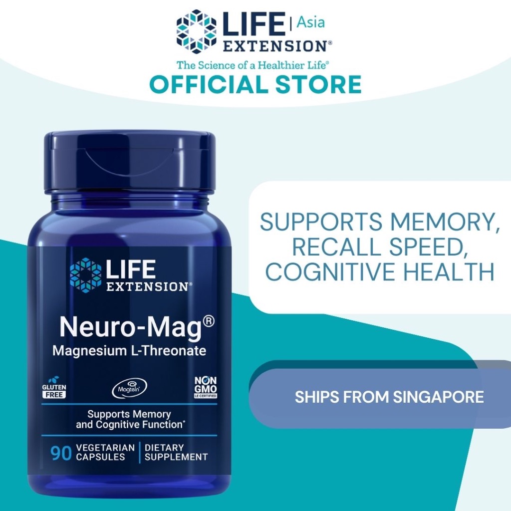 LIFE EXTENSION Neuro-Mag® Magnesium L-Threonate Brain Energy Booster ...