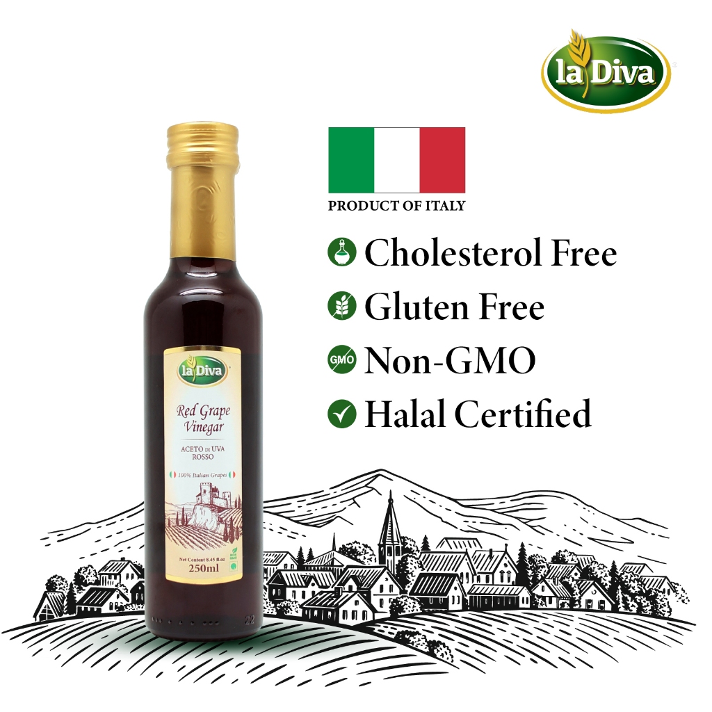 LaDiva Red Grape Vinegar, 250ML (Halal) | Shopee Singapore