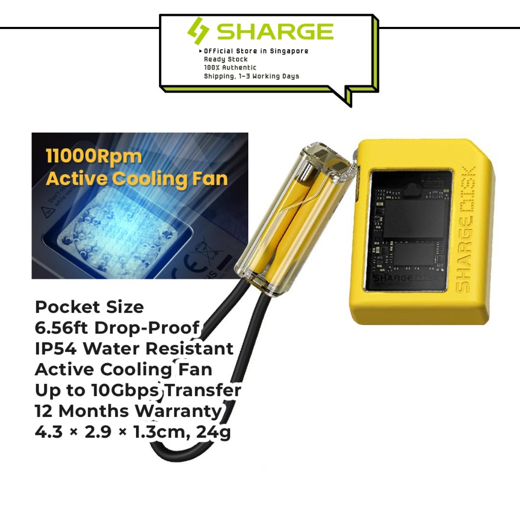 Shargeek/Sharge Disk M.2 NVMe 2230 SSD 11000Rpm Cooling Fan 10Gbps ...