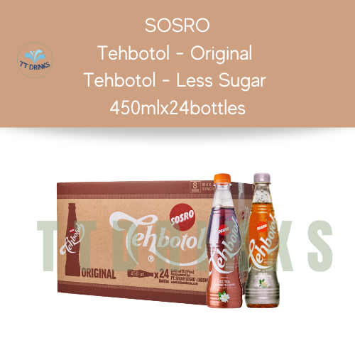 SOSRO Tehbotol Original Indonesia Halal / Tehbottle Less Sugar ...