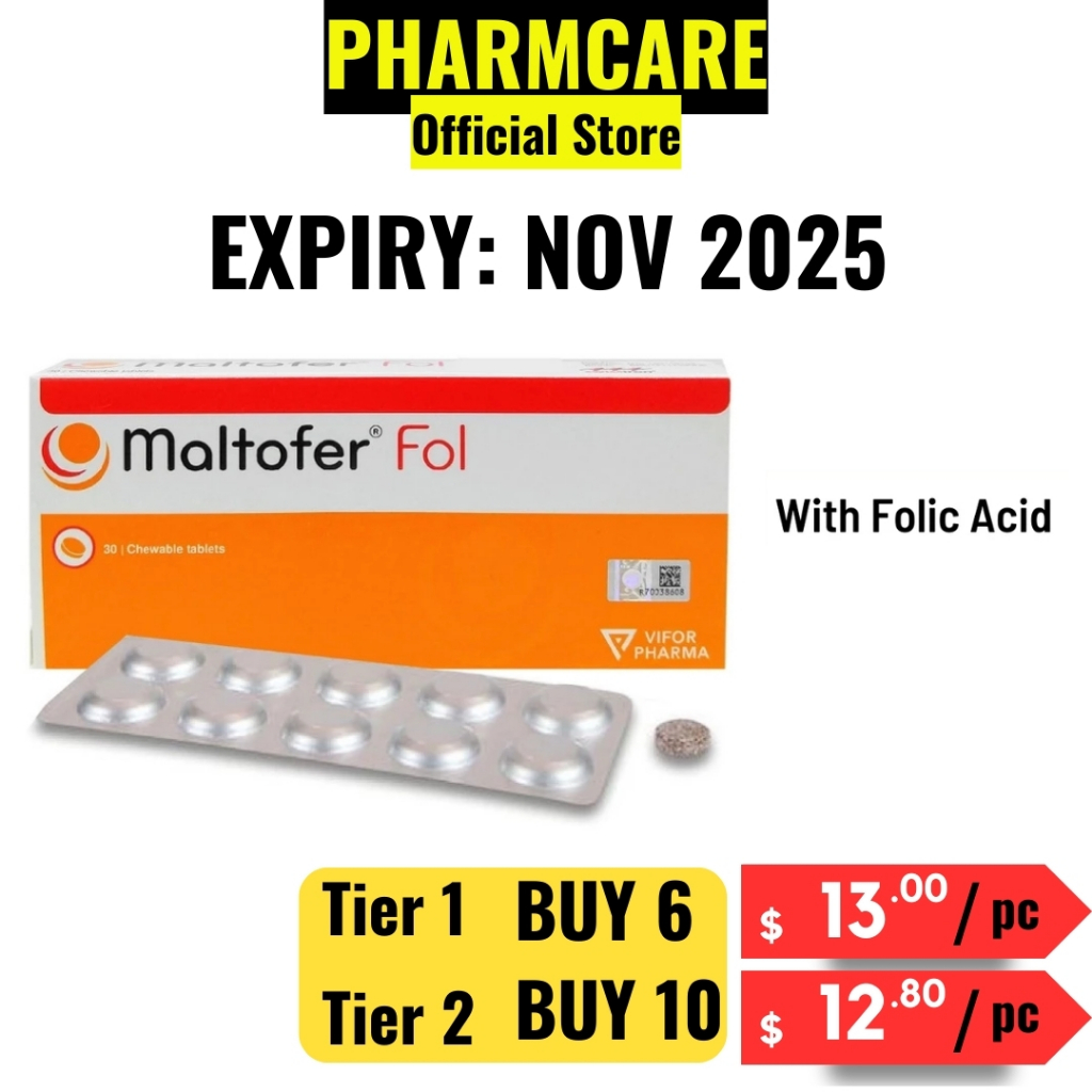 Maltofer Fol Chewable Tablets 30's (with Folic Acid) | Shopee Singapore