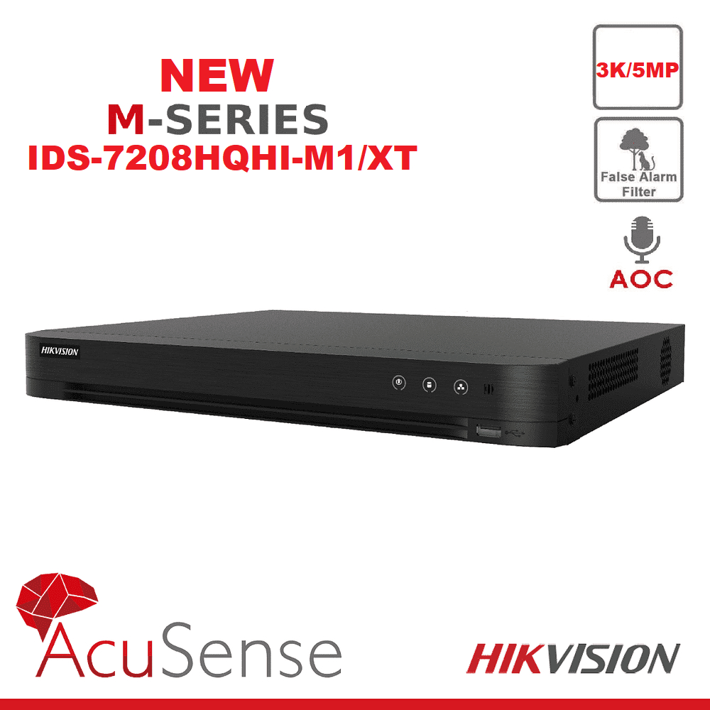 HIKVISION iDS-7208HQHI-M1/XT 8 CHANNEL 3K 5MP TURBO HD PRO DVR WITH ...