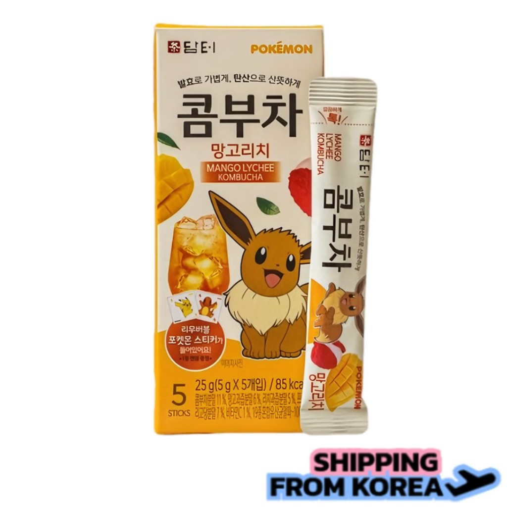 Damteo Pokemon Kombucha - Mango Lychee Flavor 25g (5g X 5EA) | Shopee ...