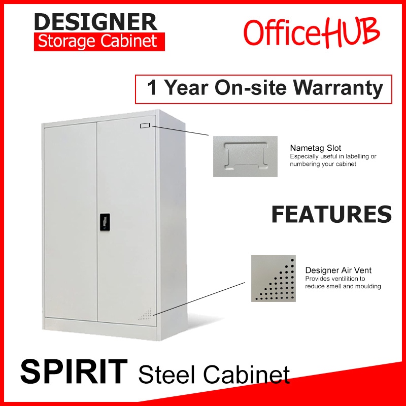 OFFICEHUB Half Height Low Steel Metal Swing Door Filing Cabinet ...
