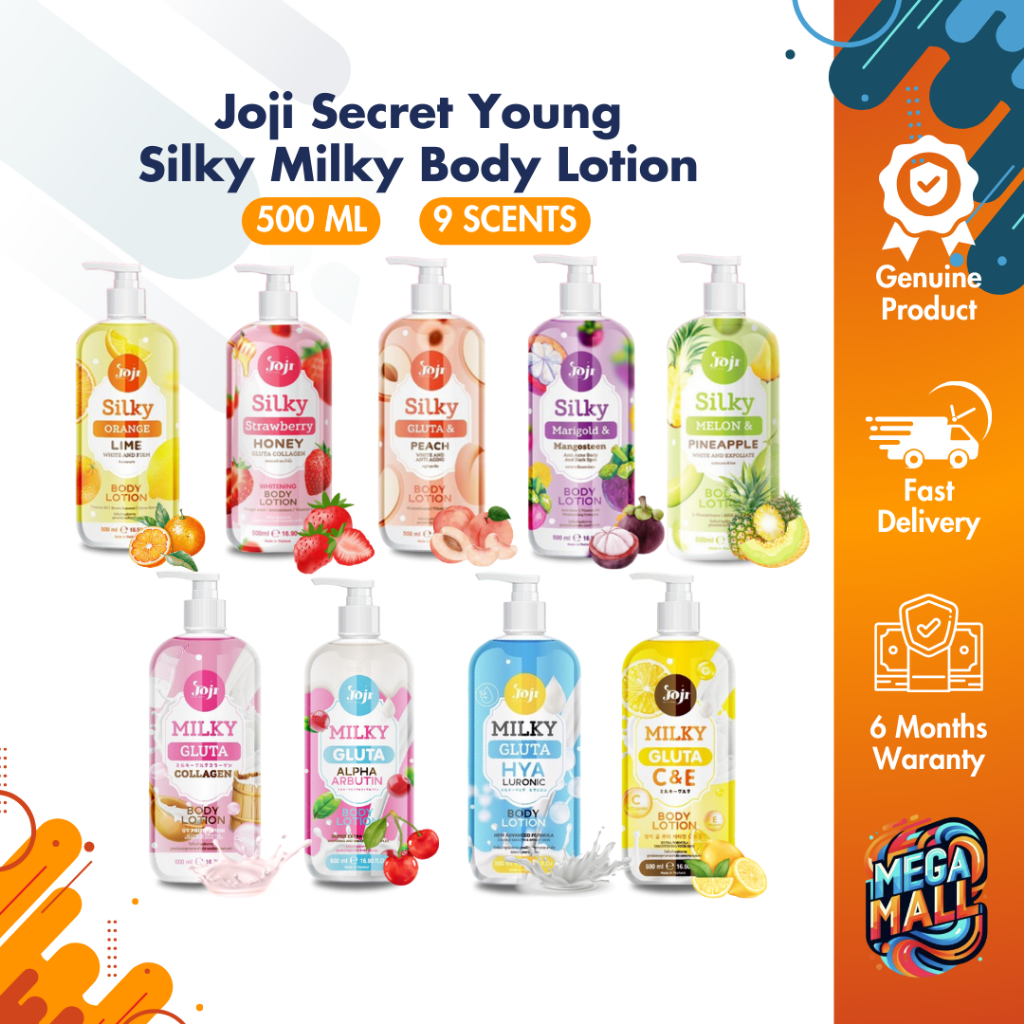 Joji Secret Young Silky Milky Body Lotion 500ml White Exfoliate Firm ...