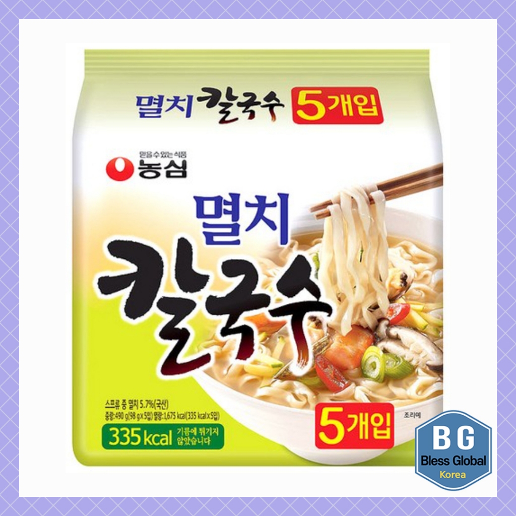 Nongshim Anchovy Kalguksu 98g x 5 packs / Korean Instant Noodles ...