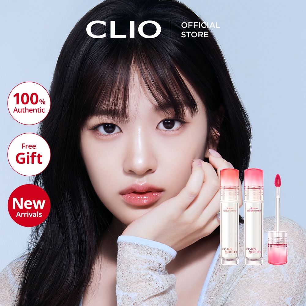 [CLIO] 4 New Colors | Crystal Glam Tint (Watery Lip Gloss,Glow lip tint) | Shopee Singapore