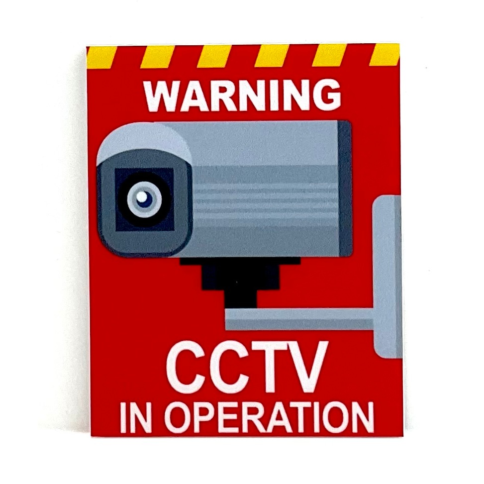 WARNING CCTV IN OPERATION SIGN/SIGNAGE | 80m x 100mm | WARNING SIGN ...