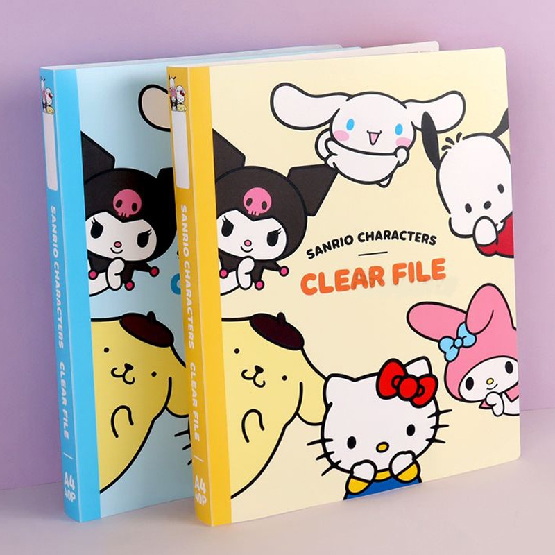 Sanrio A4 PP Hard Cover 40 Clear Pocket File Document Folder Cute ...