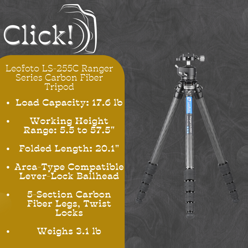 Leofoto LS-255C Ranger Series Carbon Fiber Tripod | Shopee Singapore