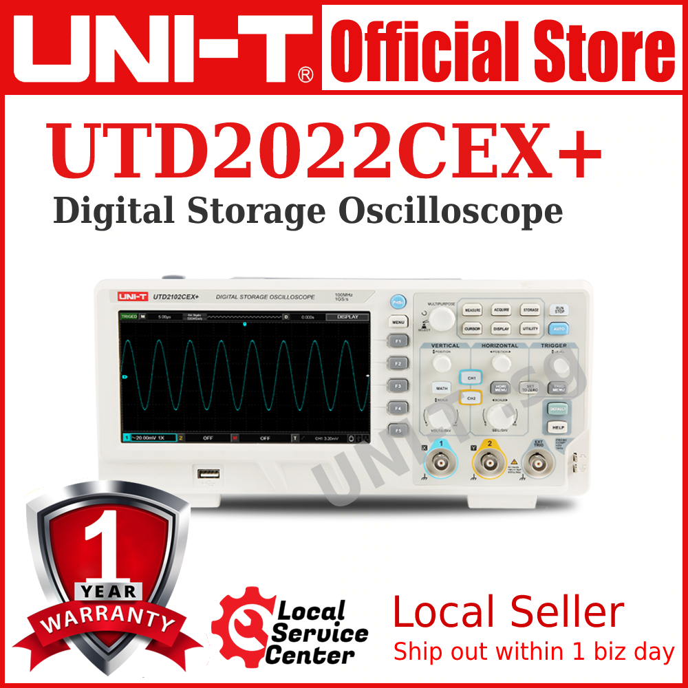 Uni-T UTD2202CEX+, 2ch 200MHz Digital Storage Oscilloscope (FOC Calibration Cert) | Shopee Singapore