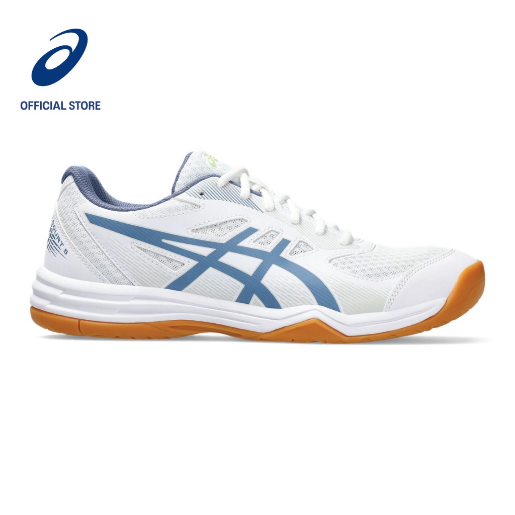 ASICS Men UPCOURT 5 Indoor Court Shoes in White/Denim Blue | Shopee Singapore