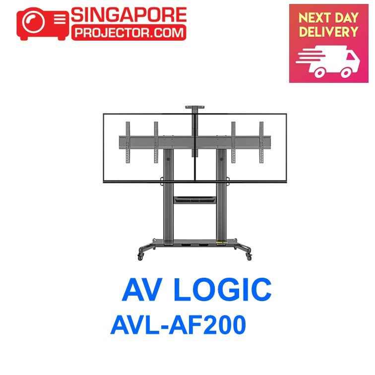 AV-LOGIC LCD MONITOR STAND AVL-AF200 DUAL MONITOR STAND WITH WHEELS ...