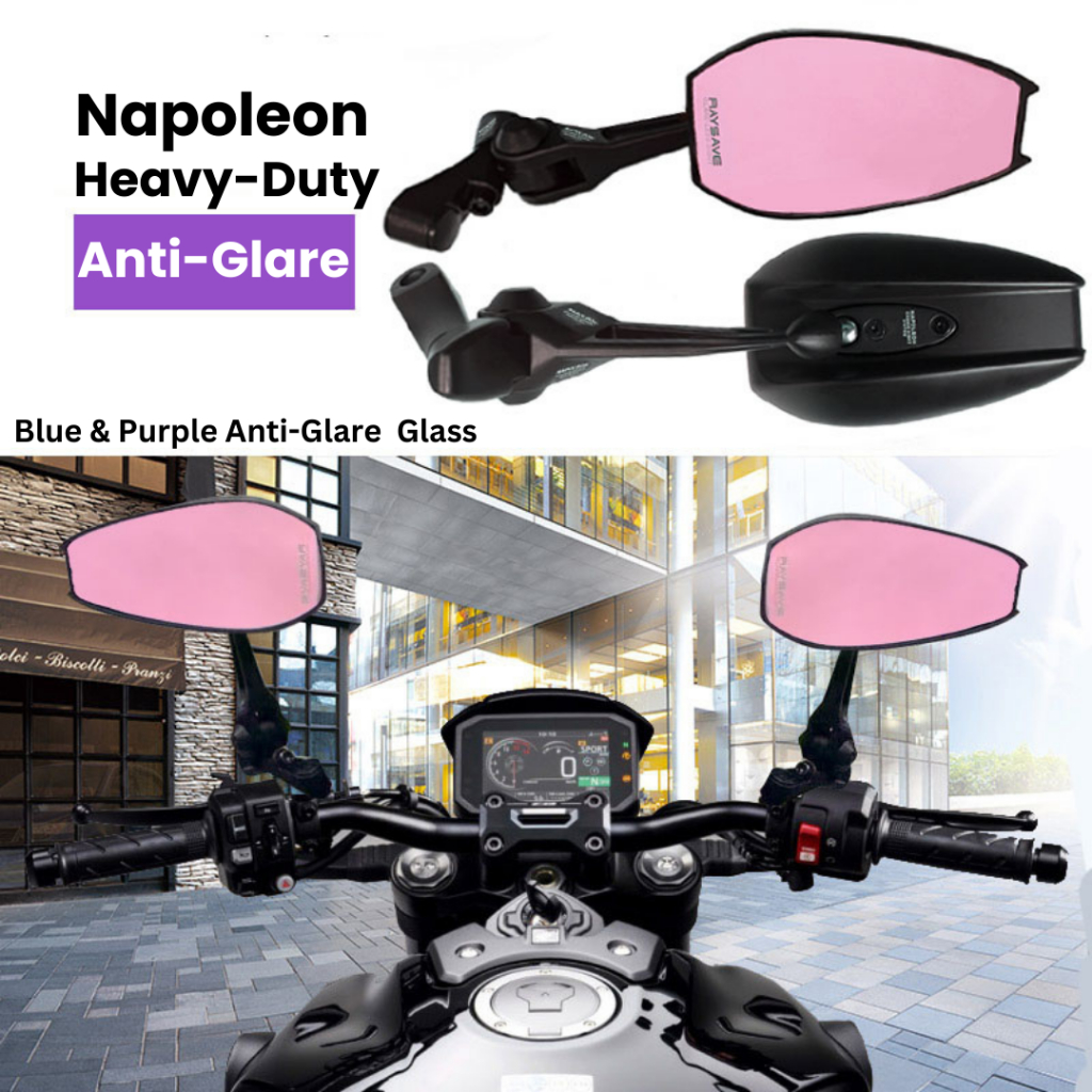 Napoleon Motorcycle Mirror Anti Glare Wide Angle Nmax Xmax XSR155 ...