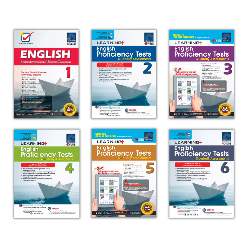 LEARNING+ English Proficiency Tests Quarterly Assessments Book 1-6 ...
