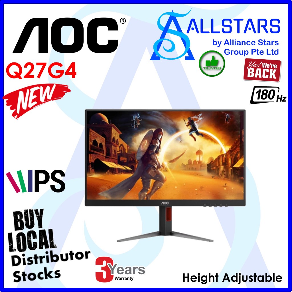 (ALLSTARS : We are Back / DIY Must Have PROMO) AOC Q27G4 27 inch 2K ...