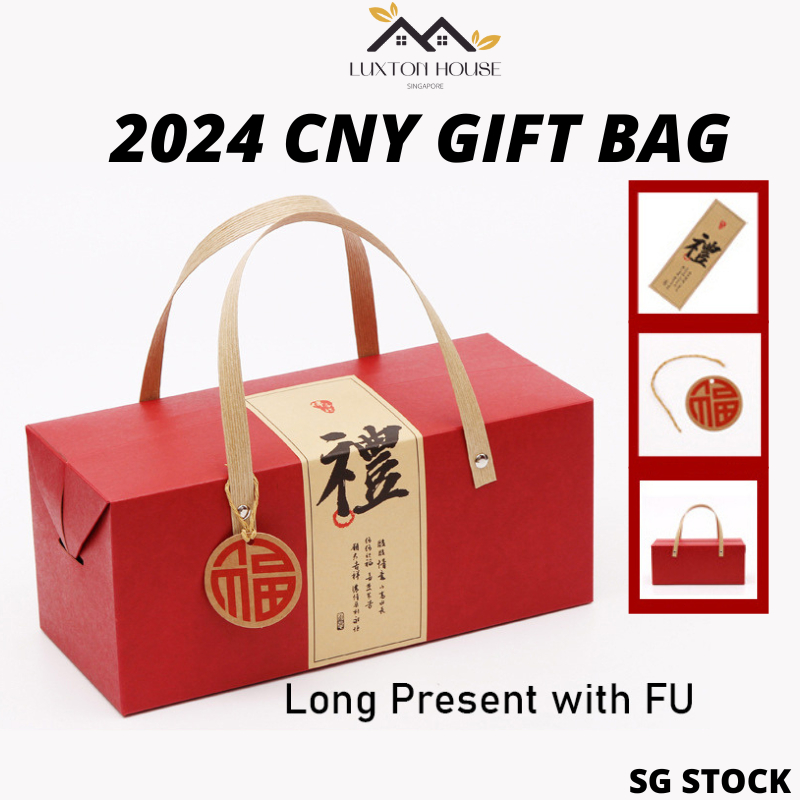 {SG} 2024 CNY Cookie Packaging Box with Handle Chinese New Year ...