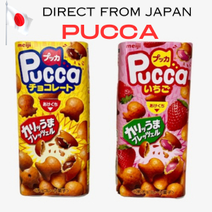 【Direct from Japan】MEIJI PUCCA Chocolate / Strawberry | Shopee Singapore