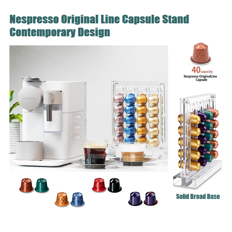 Modern Minimalist Nespresso OriginalLine Acrylic Coffee Pod Holder Rack ...