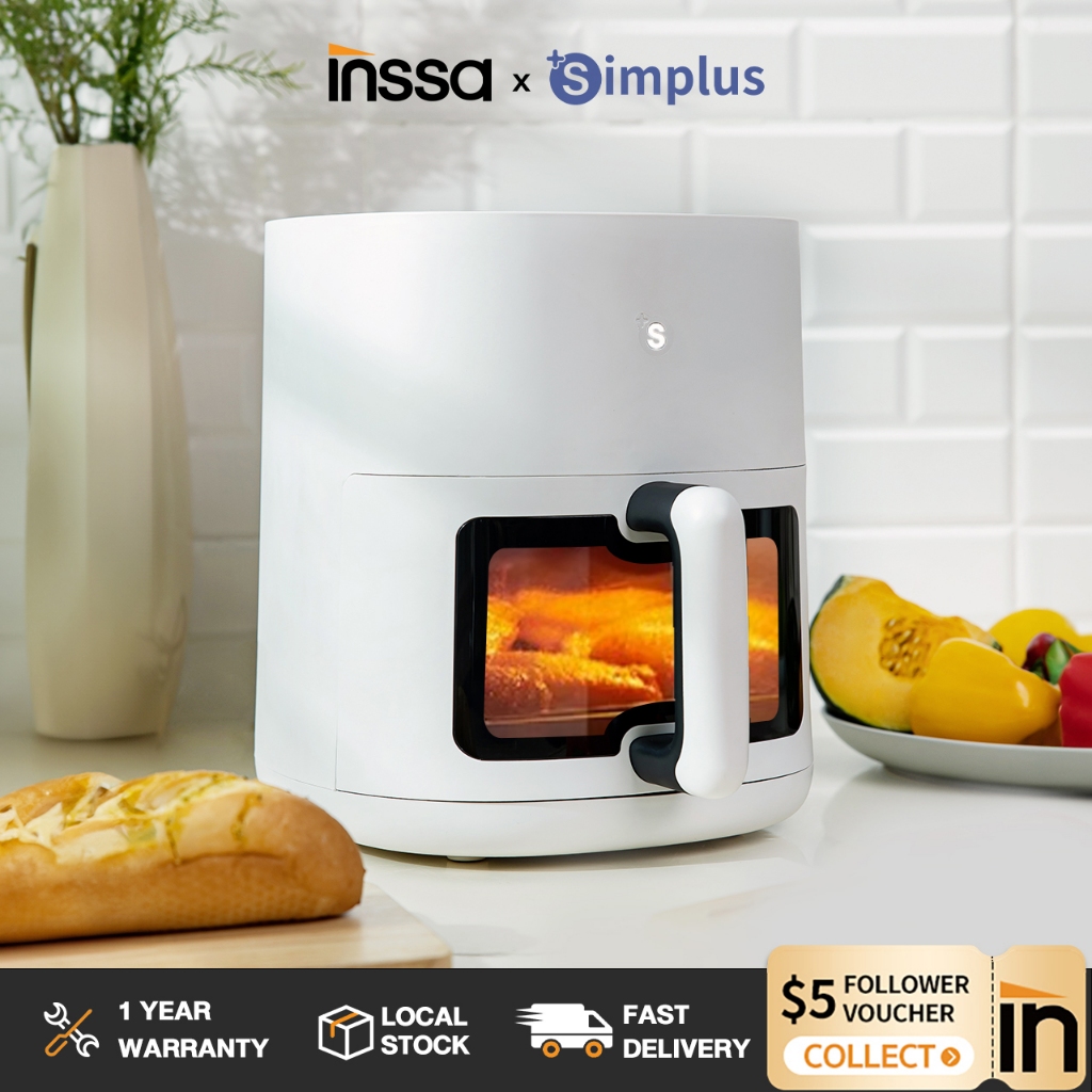 INSSA 5L 1400W Air Fryer Large Capacity Viewable Multi-functional for ...