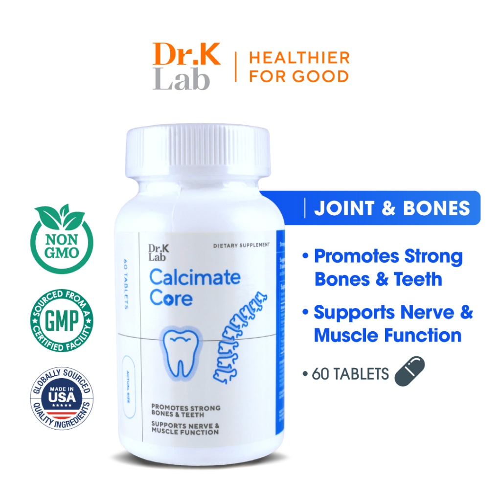 [SG] Dr. K Lab Calcimate Core Calcium 1000 mg for Strong Bones & Teeth ...