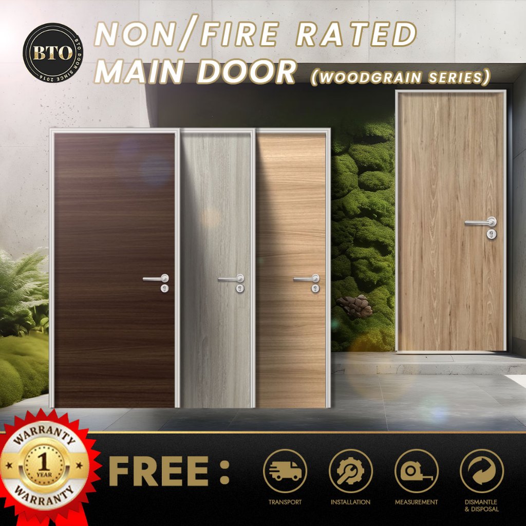 Non Fire Rated / Fire Rated Main Door, HDB Door, Laminate Door, Wood ...